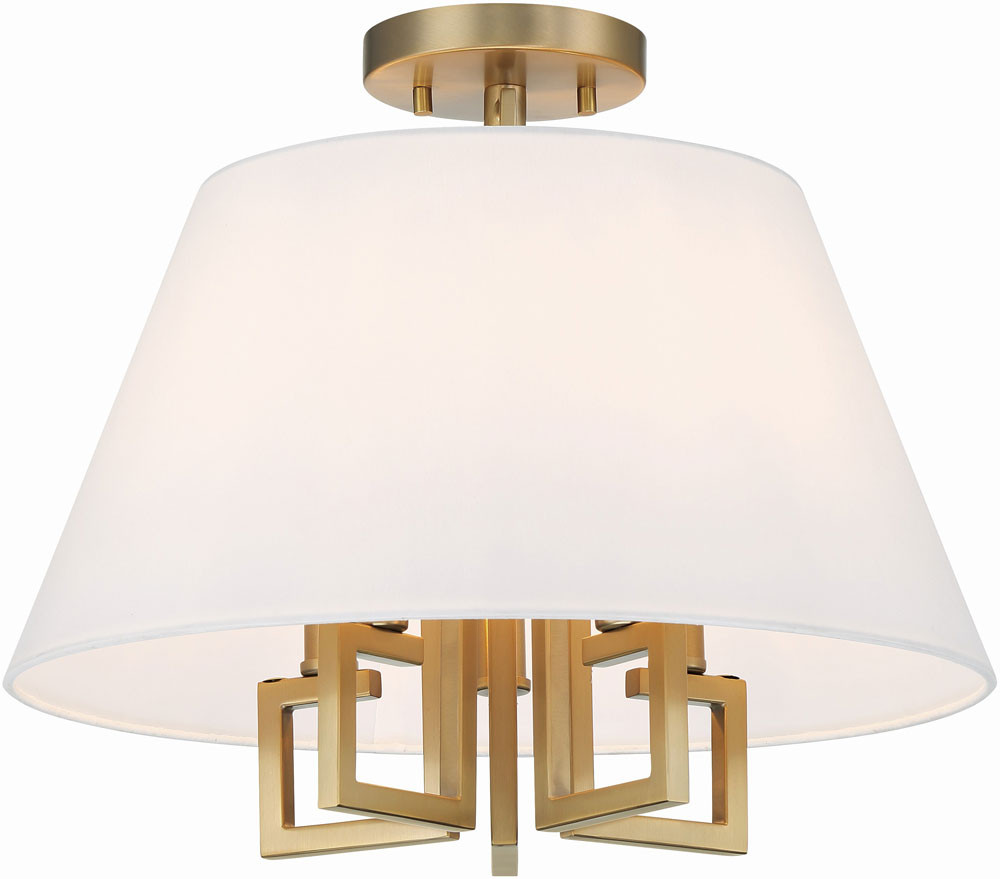 Crystorama 2255-VG_CEILING Westwood Modern Vibrant Gold Overhead Light ...