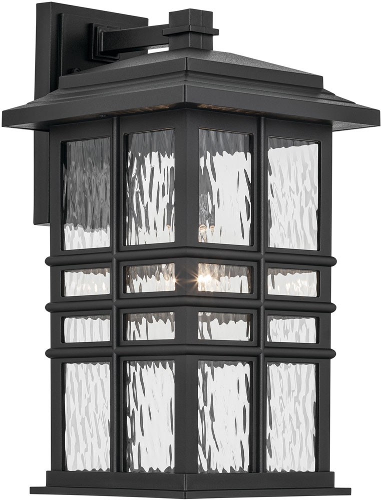Kichler 49831BKT Beacon Square Textured Black 9.5" Exterior Wall Sconce ...