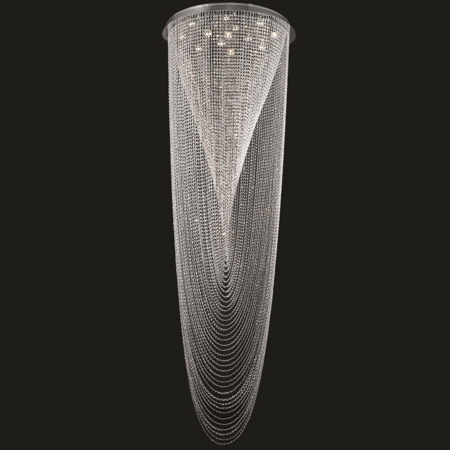 StarFire Crystal 5002CH Piano Bar Chrome Pendant Lamp - STA-5002CH