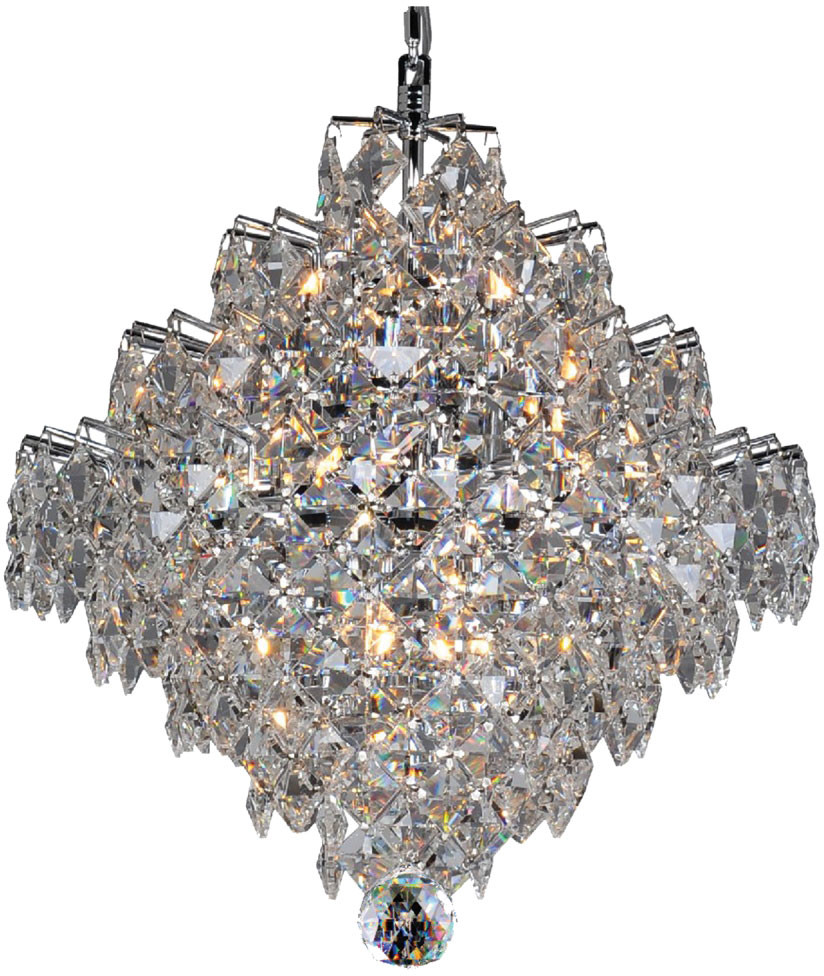StarFire Crystal 5814CH Cluster Chrome 14" Hanging Pendant Light - STA ...