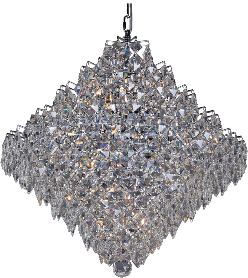 StarFire Crystal 5820CH Cluster Chrome 20" Pendant Hanging Light - STA ...