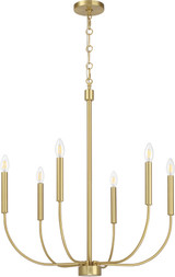 Craftmade 59829-SB Traci Contemporary Satin Brass Chandelier Lighting ...