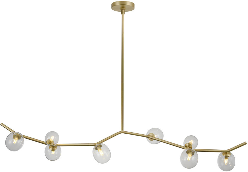 Avenue Lighting HF4808-CLR Hampton Modern Brushed Brass Halogen 61 ...