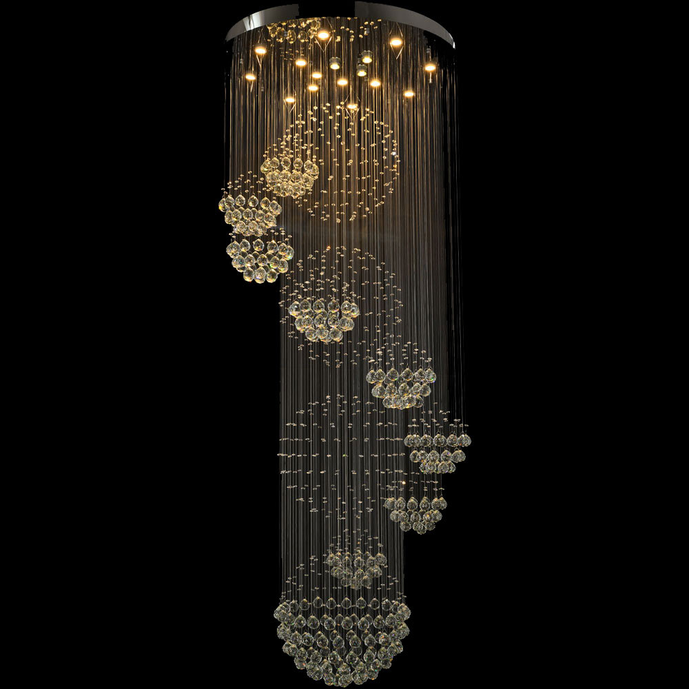 Bethel International KM08C31CH Contemporary Chrome Drop Lighting - BET ...
