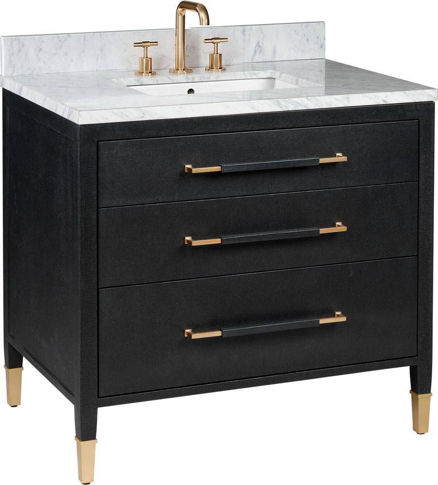 Currey & Company 3000-0207 Verona Modern Black Lacquered Linen ...