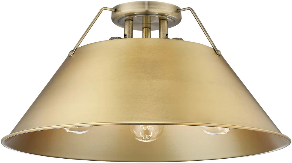 Golden Lighting 3306-BA1 AB-BCB Orwell Aged Brass / Brushed Champagne ...