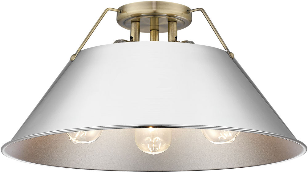 Golden Lighting 3306-BA1 AB-BCB Orwell Aged Brass / Brushed Champagne ...