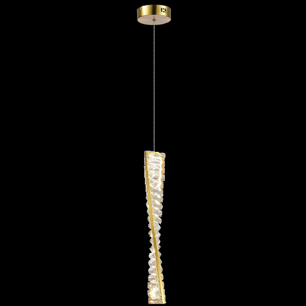 James Moder 97045SG22 Contemporary Satin Gold LED Ceiling Light Pendant ...