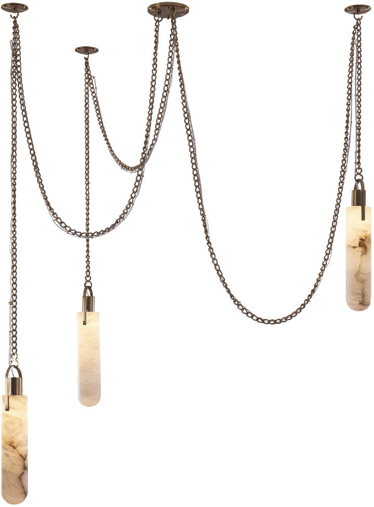 Kalco 519275WB Flint Contemporary Winter Brass LED Multi Hanging ...