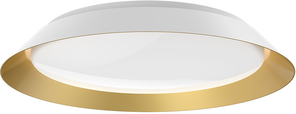 Kuzco FM43414-WH/GD Jasper Contemporary White / Gold LED 14" Overhead ...