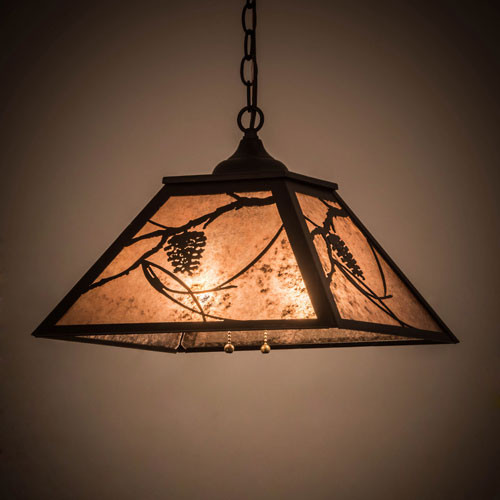 Meyda Custom 186234 Whispering Pines Country Silver Mica Oil Rubbed ...