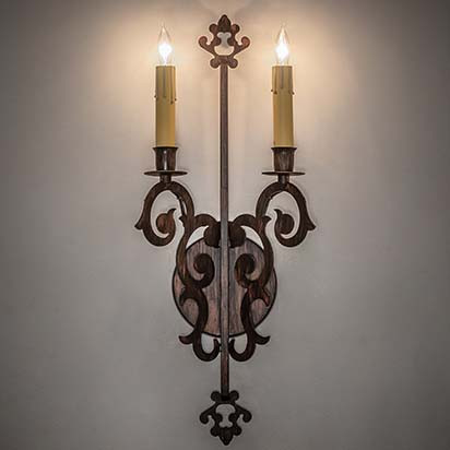 Meyda Custom 255166 Aneila Traditional Bronze Wall Light Fixture ...