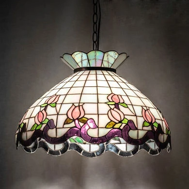 Meyda Lighting 232767 Roseborder Tiffany Mahogany Bronze Hanging Light ...