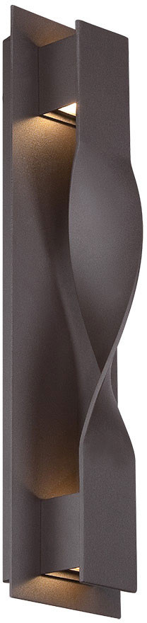 Modern Forms WS-W5620-BZ Twist Modern Bronze LED Exterior Lamp Sconce ...