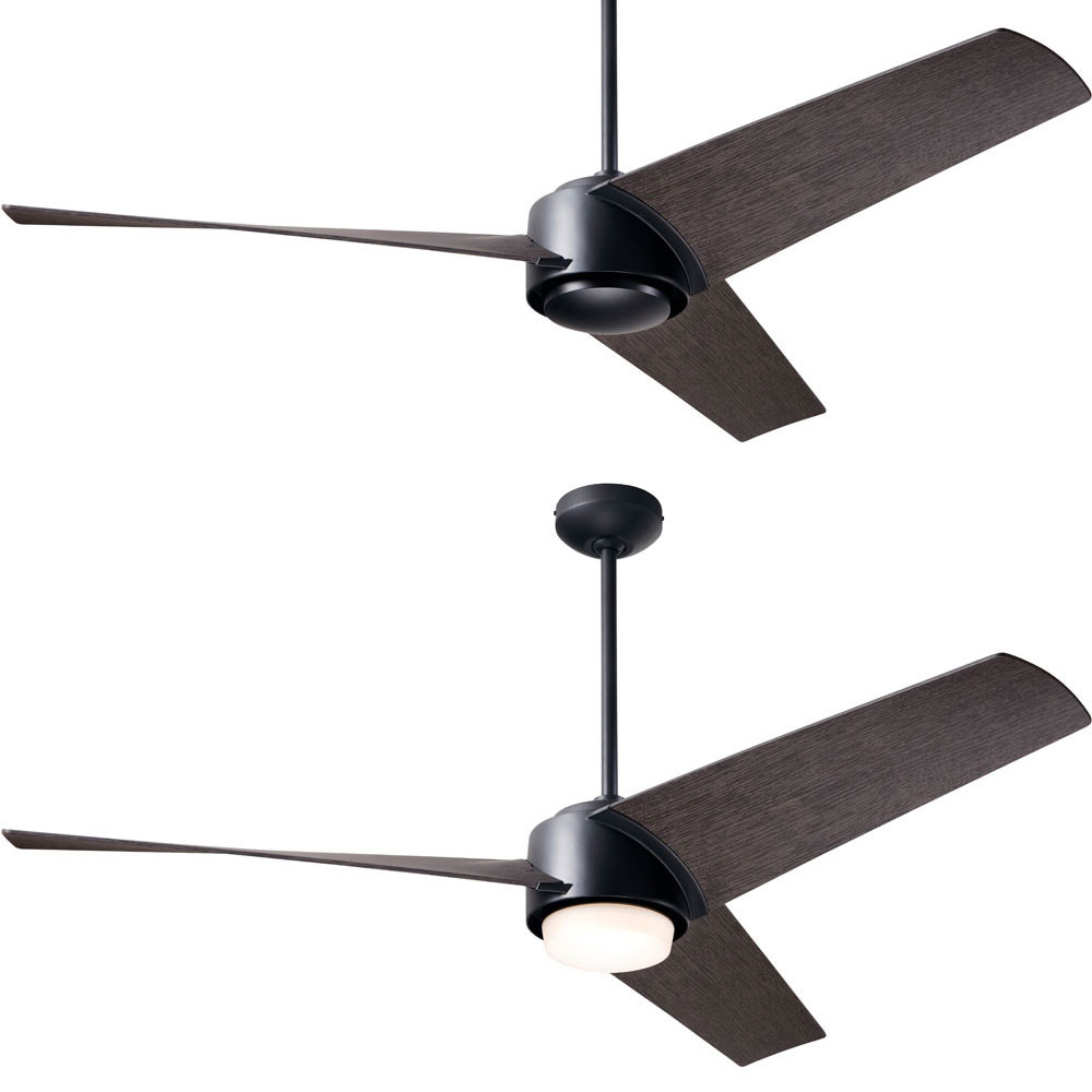 Modern Fan Company AMB-MW-56-EB Ambit DC Modern Matte White w/ Ebony ...