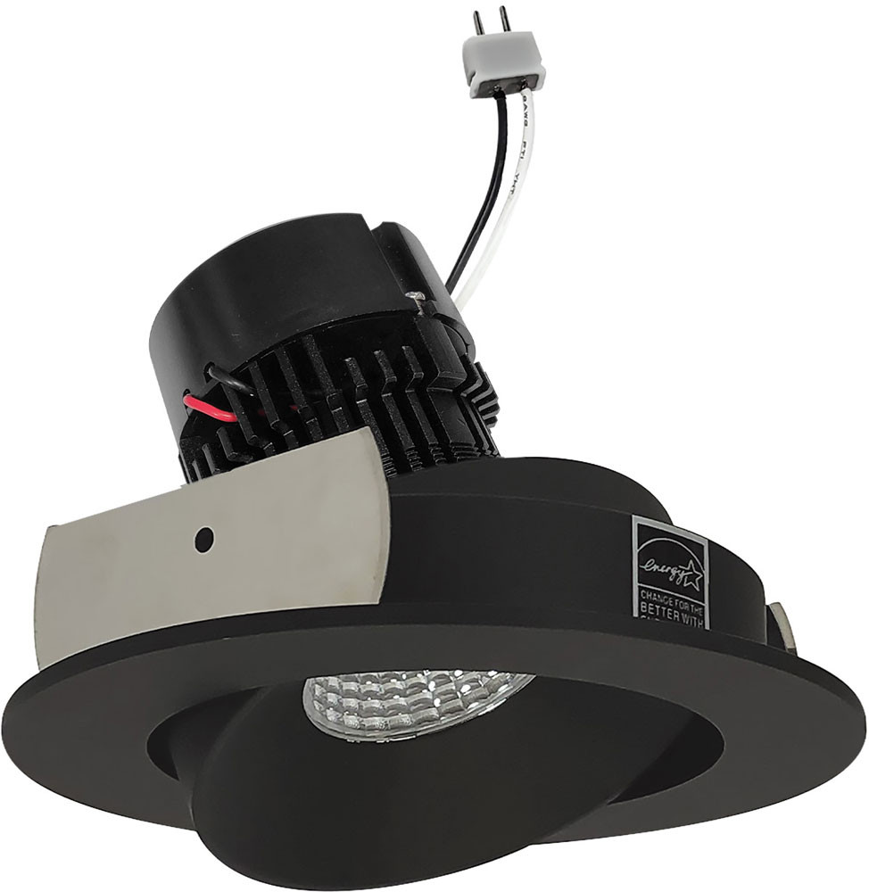 Nora NPRLV-4RPHABB 4 Inch Pearl Modern Black LED Round Adjustable ...