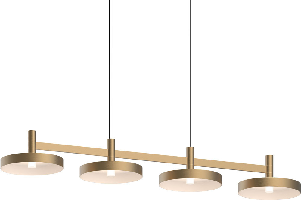 Sonneman 1785.14-PAN Systema Staccato Modern Brass LED Kitchen Island ...