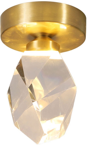StarFire Crystal LD6101AB Rock Crystal Antique Brass LED Overhead ...