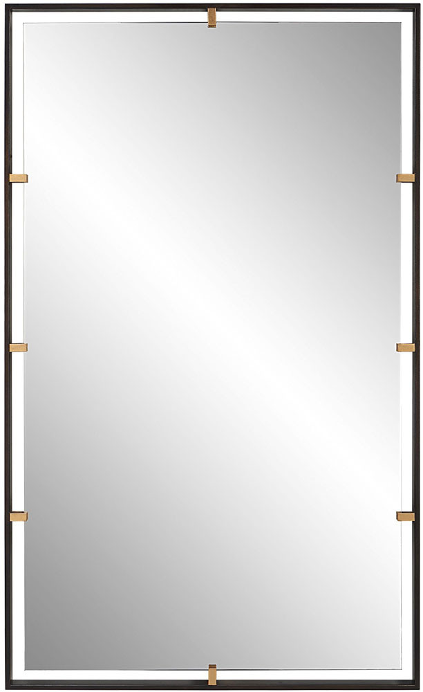 Uttermost 09845 Egon Contemporary Aged Bronze Rectangular Wall Mirror ...