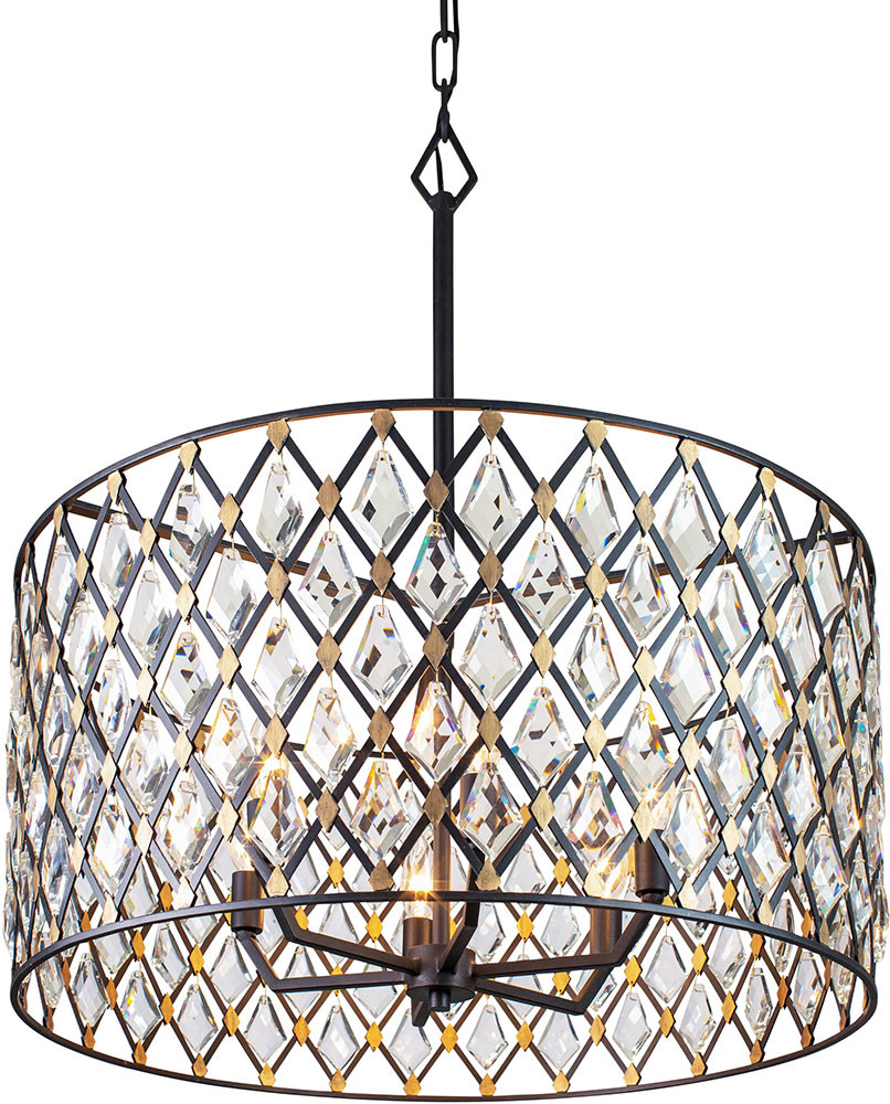 Varaluz 345P06CBHG Windsor Carbon/Havana Gold 25" Hanging Light Fixture ...