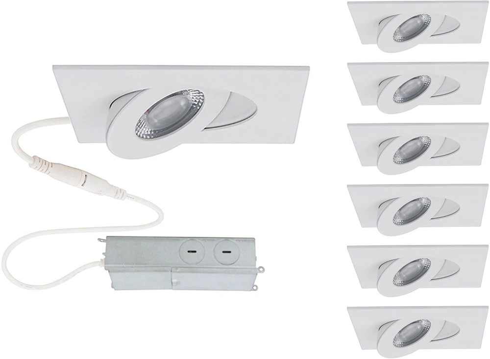 WAC Lighting R2ESAR-W930-WT Lotos Contemporary White LED Recessed ...