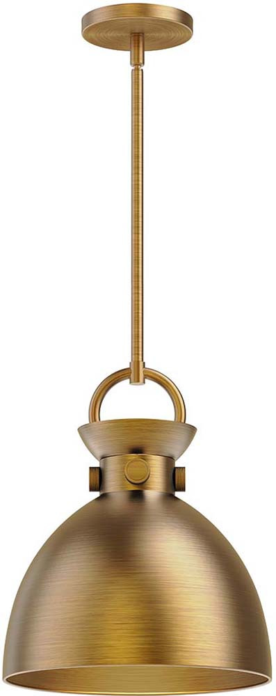 Alora Mood PD411314AGMB Waldo Aged Gold / Matte Black 18" Hanging Lamp ...