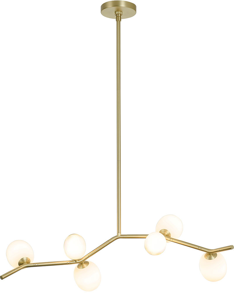 Avenue Lighting HF4808-CLR Hampton Modern Brushed Brass Halogen 61 ...
