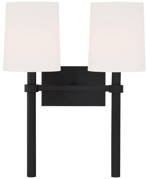 Crystorama BRO-451-BF Bromley Modern Black Forged Wall Light Sconce ...