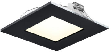 DALS Lighting 5006-CC-BK Modern Black LED CCT 5 Inch Round Down ...