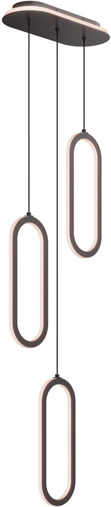 DALS Lighting FPDC3-CC-BK Atom Modern Black LED Multi Hanging Light ...