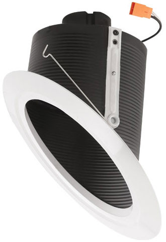 Elco EL713CT5B Contemporary Black 15W 6 Inch Sloped Ceiling Baffle LED ...