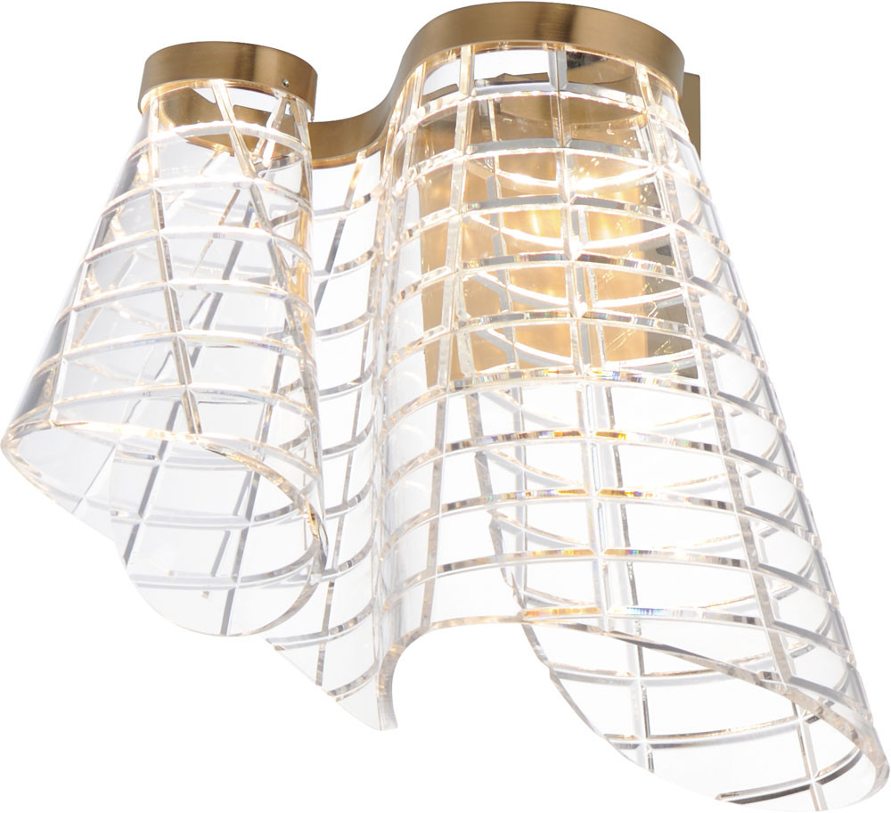 ET2 E24811-82BCN Tartan Modern Brushed Champagne LED Light Sconce - ET ...