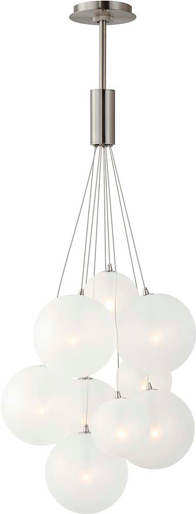 ET2 E25089-142BK Burst Contemporary Black LED Multi Pendant Light ...