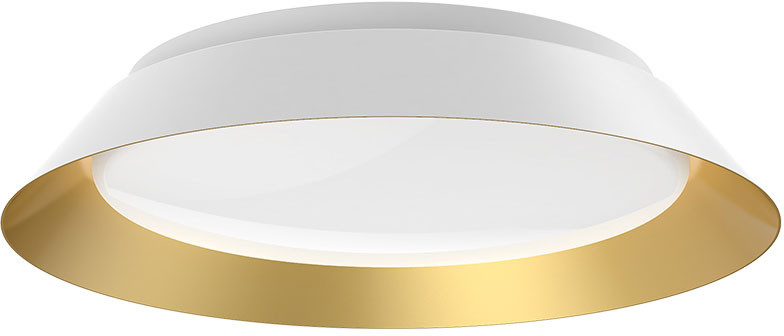 Kuzco FM43414-WH/GD Jasper Contemporary White / Gold LED 14" Overhead ...
