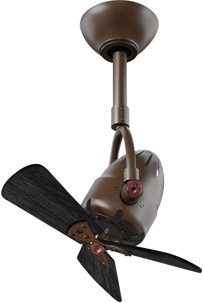 Matthews DI-BK-WD Diane Modern Matte Black Ceiling Fan - MAT-DI-BK-WD