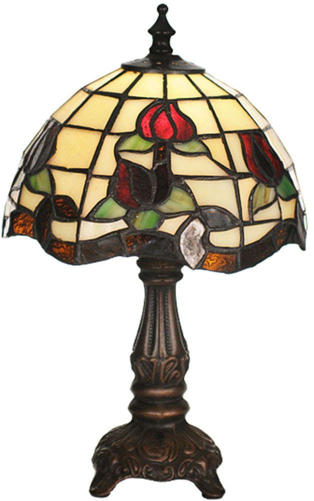 Meyda Lighting 19189 Roseborder Tiffany Side Table Lamp - MEY-19189
