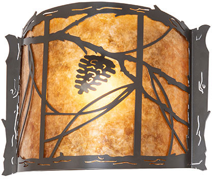 Meyda Custom 280145 Whispering Pines Country Craftsman Brown Outdoor ...
