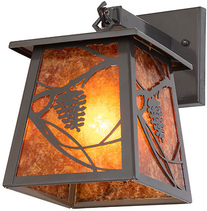 Meyda Custom 280145 Whispering Pines Country Craftsman Brown Outdoor ...