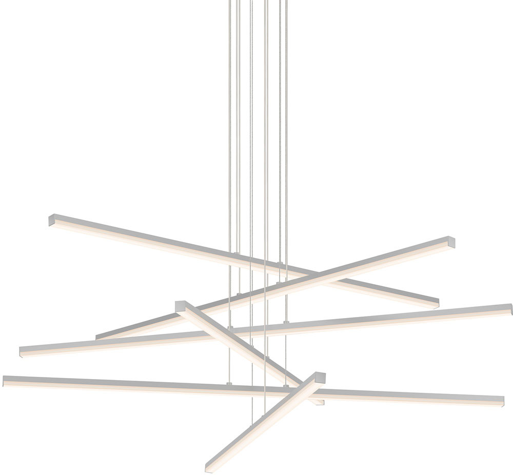 Sonneman 2763.16-J20 Stix Contemporary Bright Satin Aluminum LED Multi ...