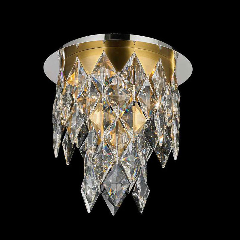 StarFire Crystal 4632CA Milan Antique Brass and Chrome Pendant Light ...