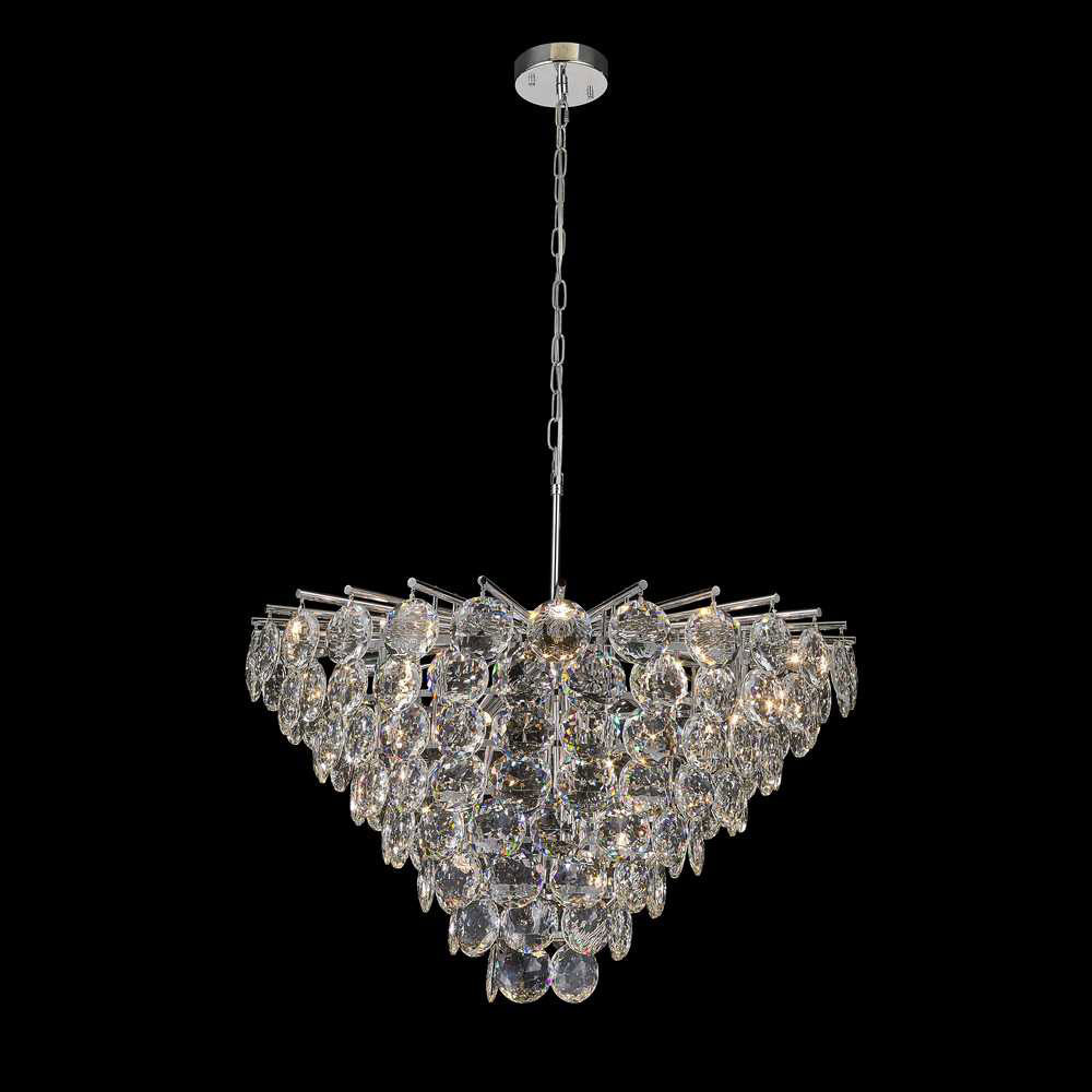 StarFire Crystal 5617CH Palermo Chrome Flush Ceiling Light Fixture ...