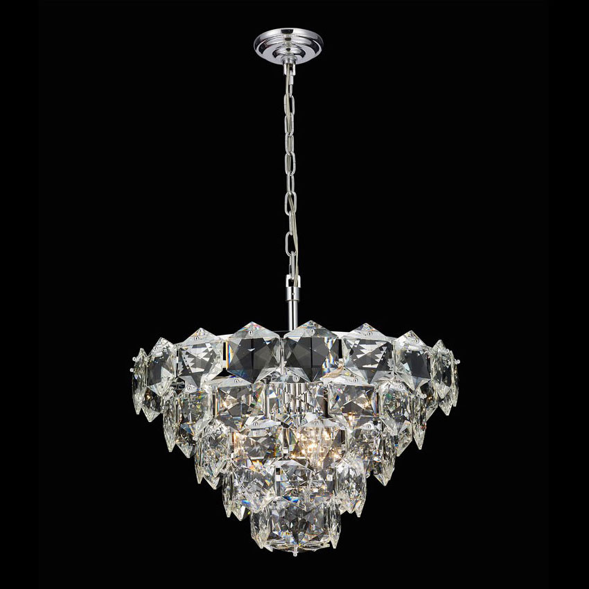 StarFire Crystal 7818CH Glacier Chrome Flush Mount Lighting Fixture ...