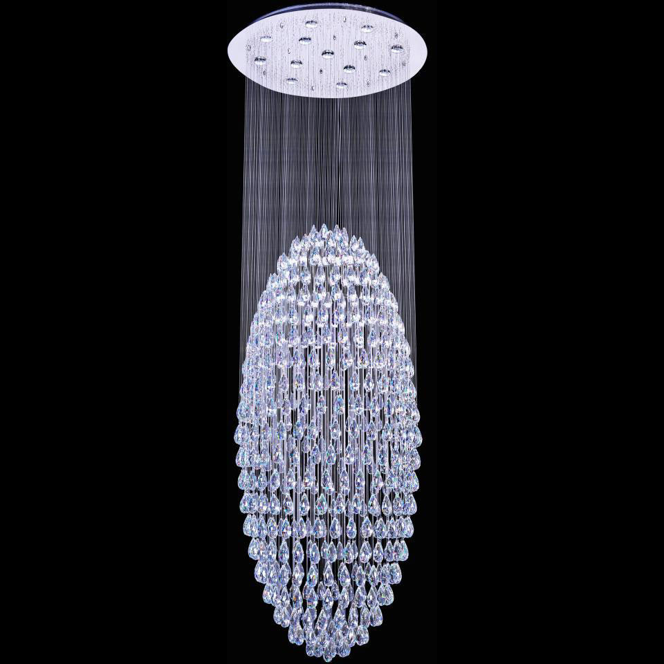 StarFire Crystal PF4928CH String Lighting Chrome Chandelier Lighting ...