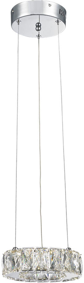 StarFire Crystal LD1534CH Chrome LED Multi Drop Ceiling Light Fixture ...