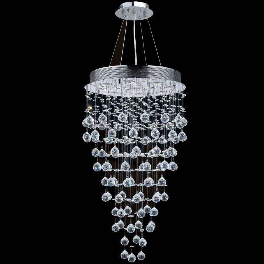 StarFire Crystal PF4928CH String Lighting Chrome Chandelier Lighting ...