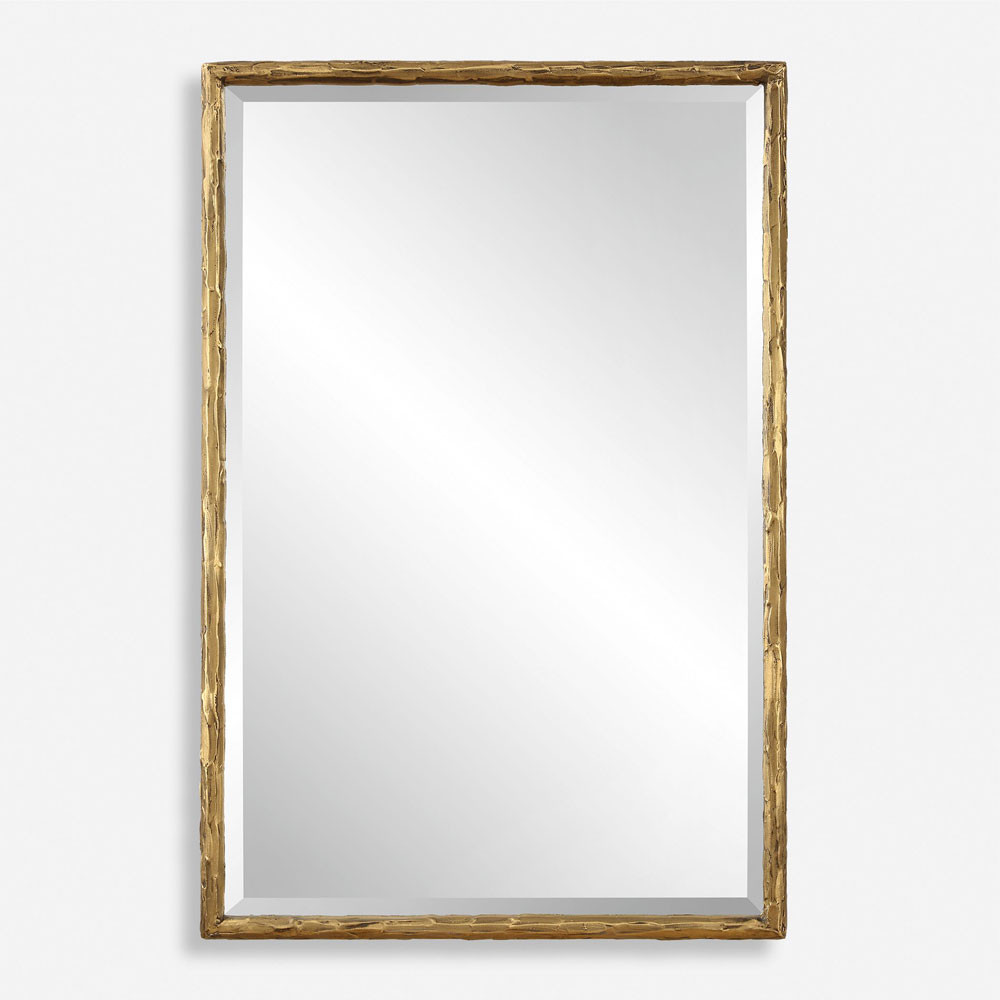 Uttermost 13332-P Avidan Gold Leaf Finish Metal Framed Antique Mirror ...