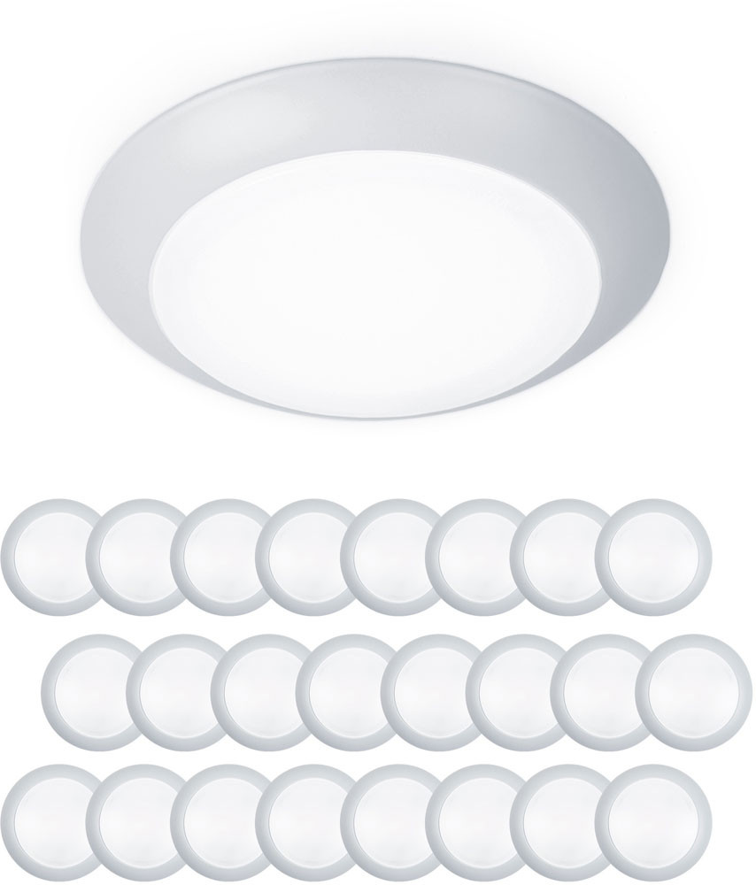 WAC Lighting FM-306-930JB-WT-10 Disc Contemporary White LED 7.4" Flush ...