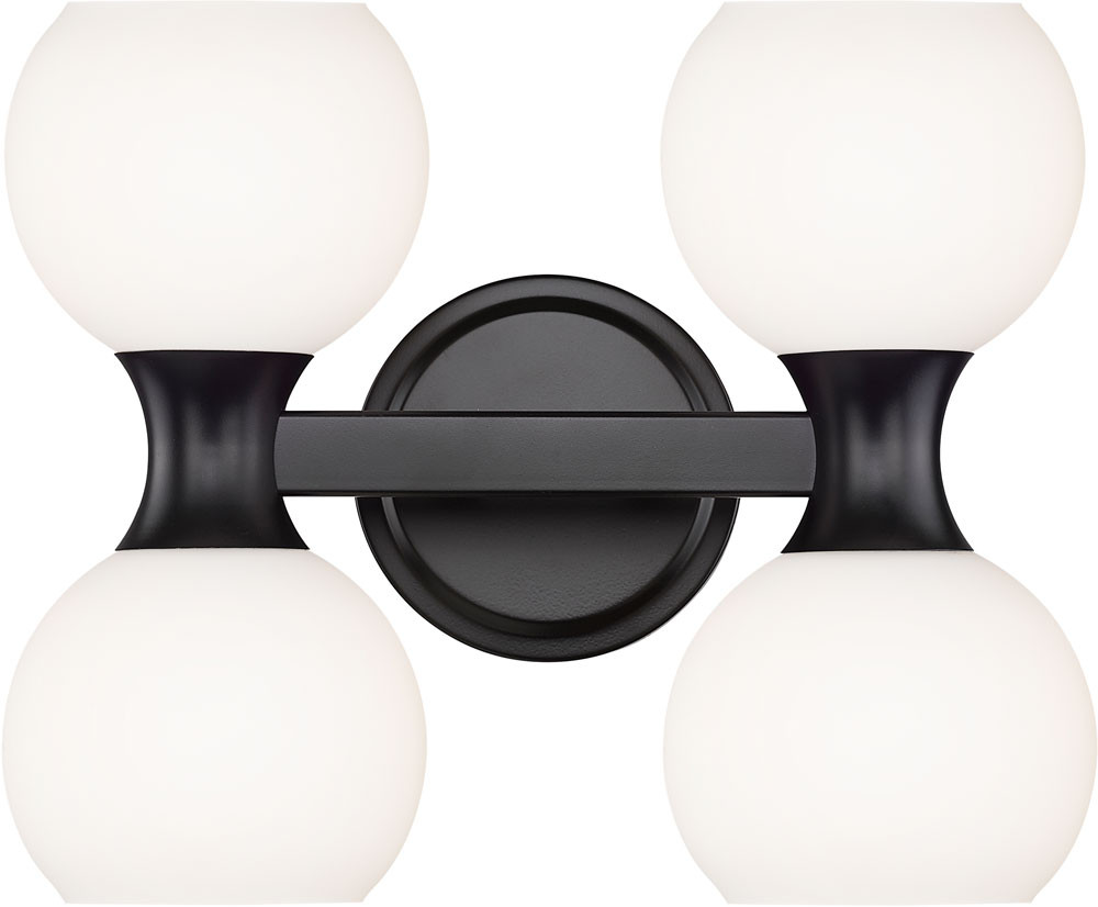 Z-Lite 494-4V-MB Artemis Modern Matte Black 4-Light Vanity Light - ZLT ...