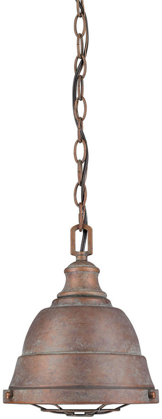 Golden Lighting 7312-S-CP Bartlett Nautical Copper Patina Mini Pendant ...