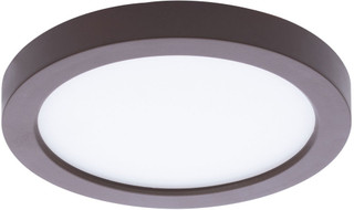 WAC Lighting FM-07RN-BK Round Contemporary Black LED 7" Flush Mount ...